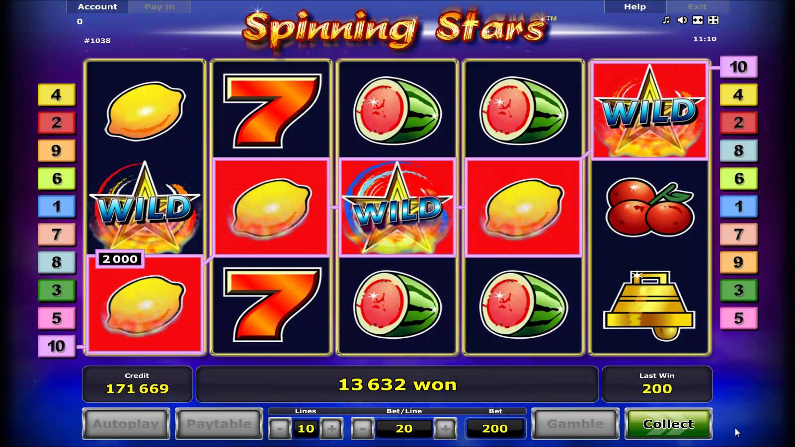 Spinning Stars | Σλοτς Φρεε Φρουτακια | Παιχνίδια Αστέρια